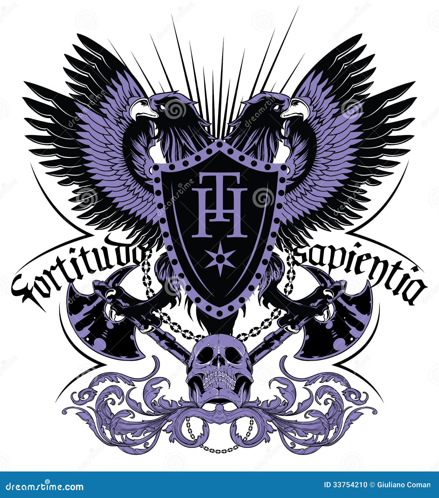 Sapientia Fortitudo иллюстрация вектора. иллюстрации насчитывающей ...