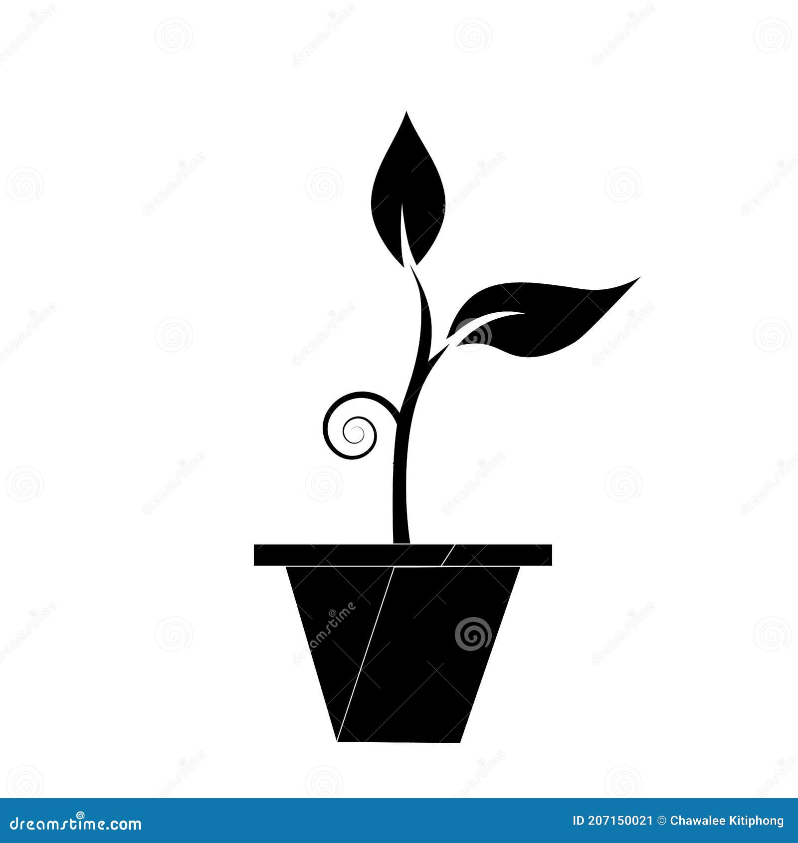 Sapling Clipart Black And White Sun