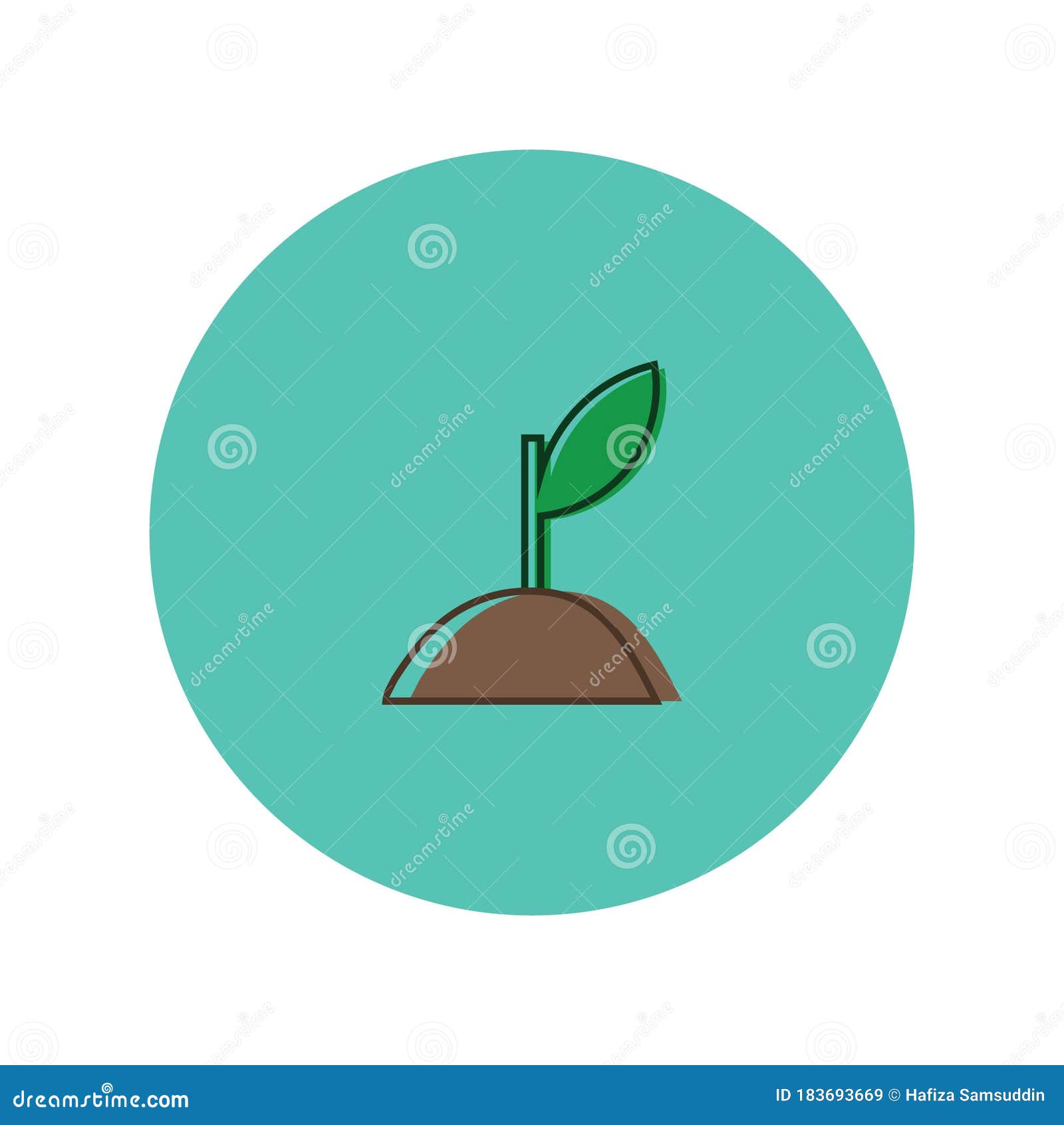 Sapling. Vector Illustration Decorative Background Design Stock Vector ...