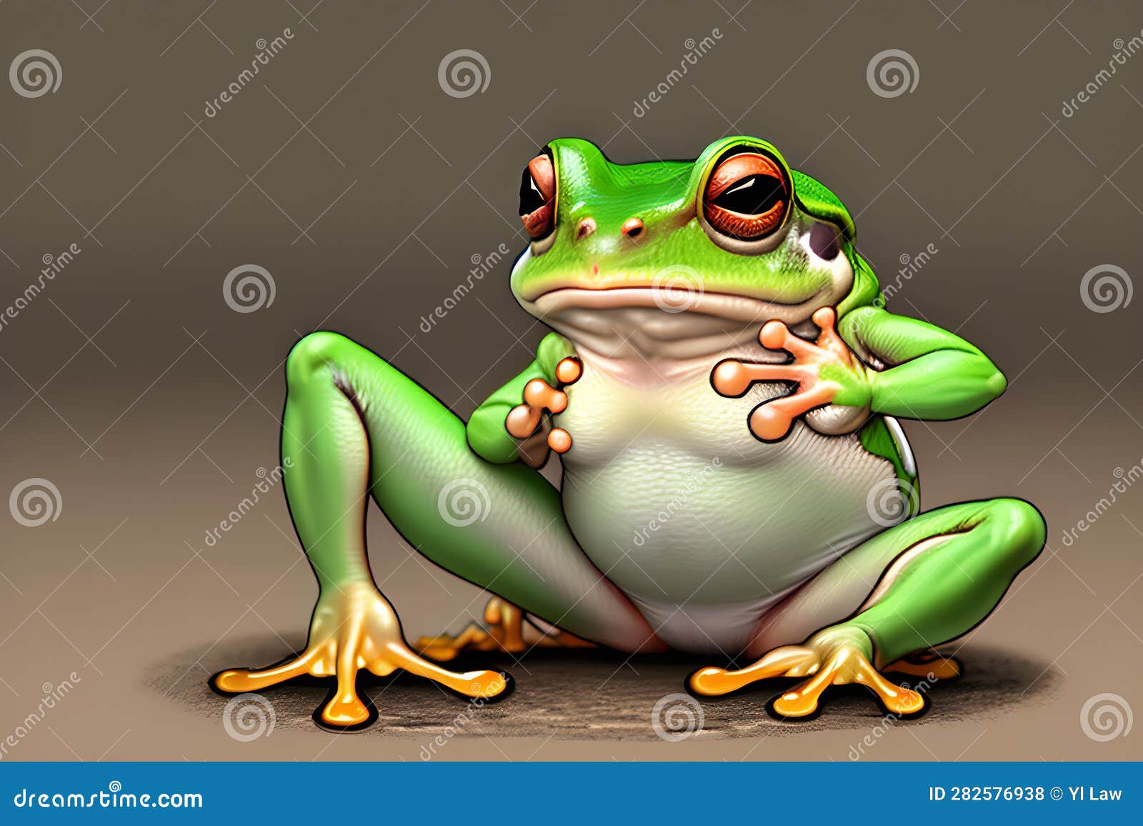 Sapo De Frong Practicando Karate Stock de ilustración - Ilustración de mirando, fauna: 282576938