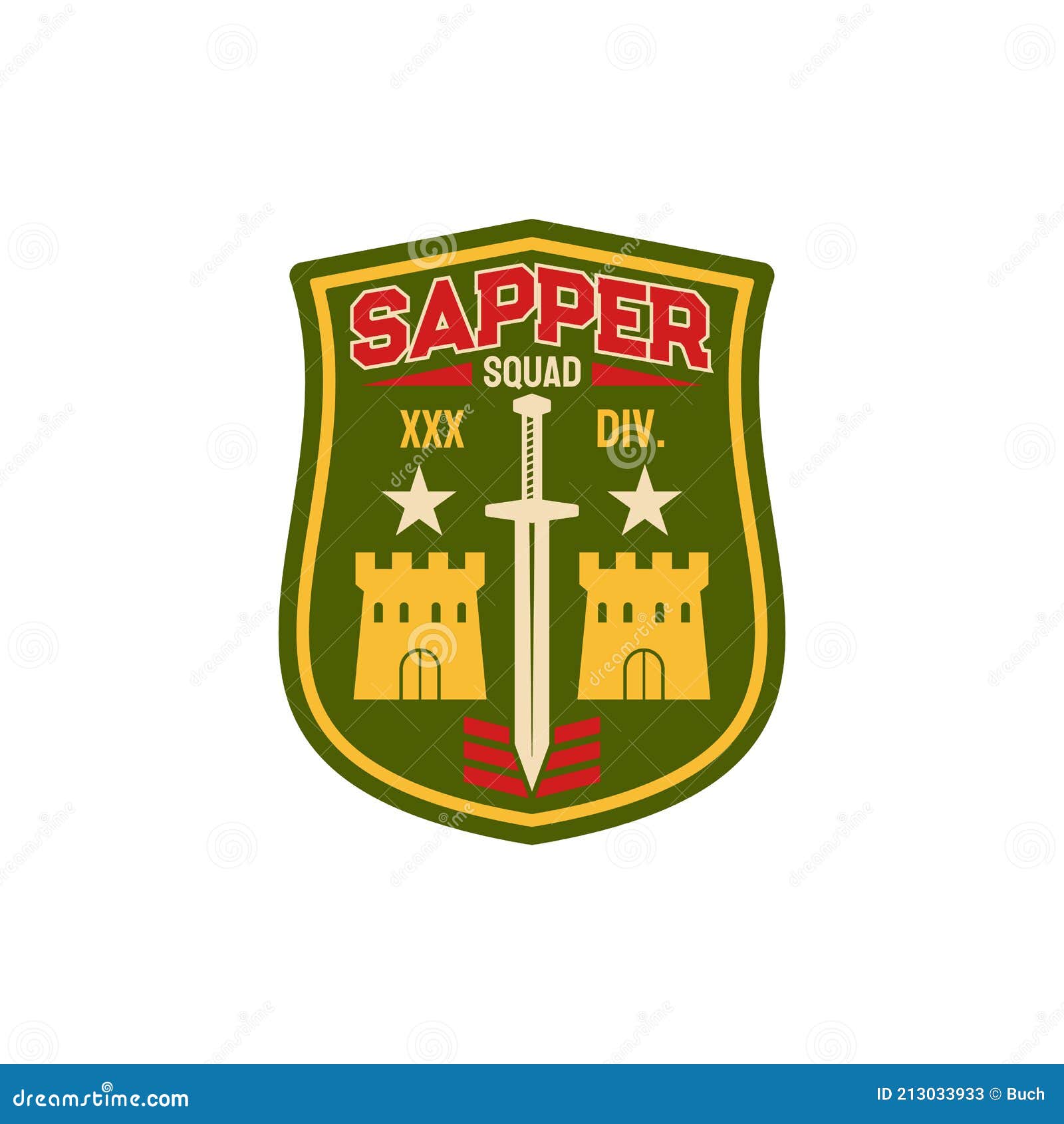 Squad of Sappers Combat Engineers Military Chevron Stock Vector ...