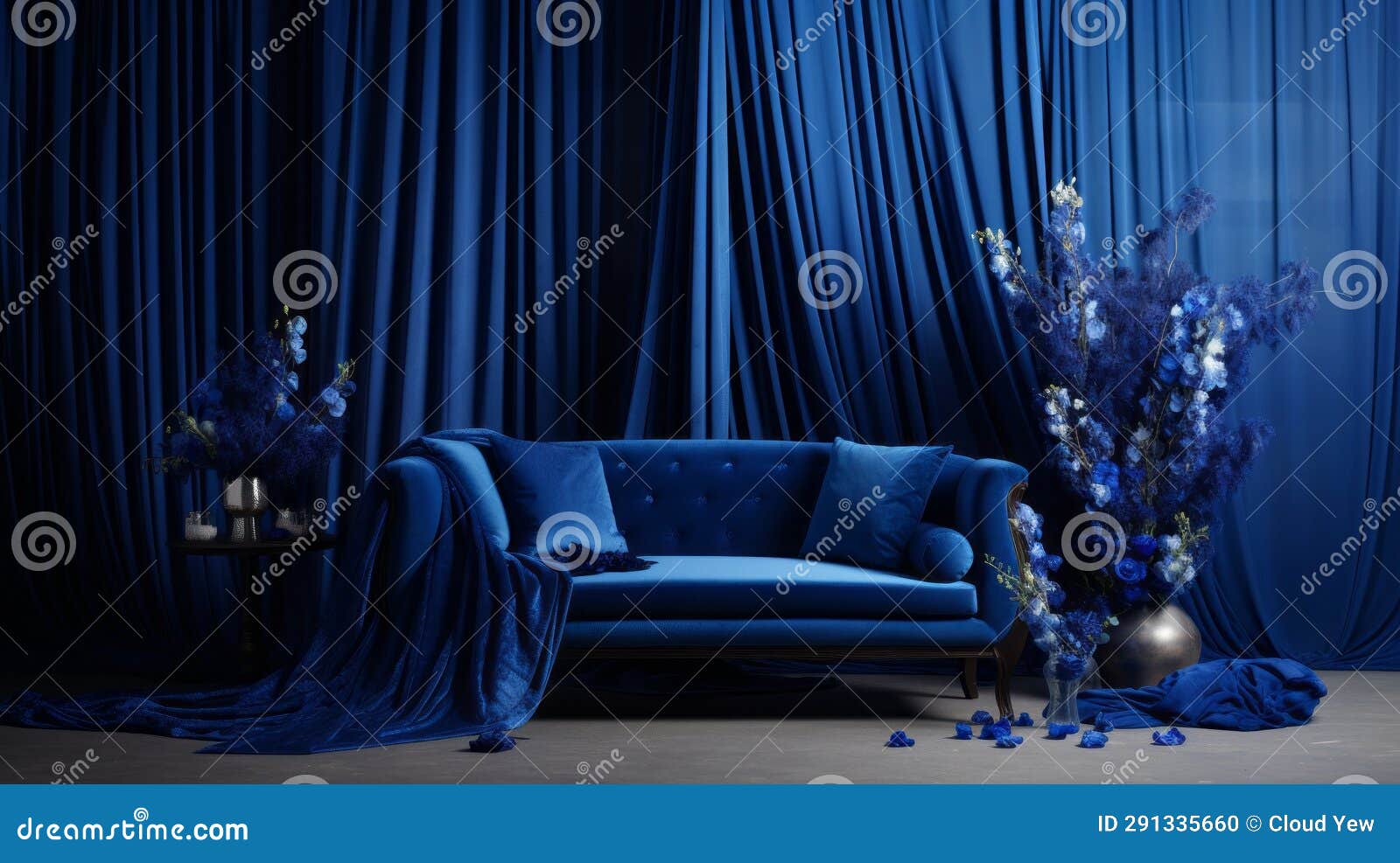 Sapphire Blue Backdrop, Celebrating Deep Rich Color Stock Illustration ...