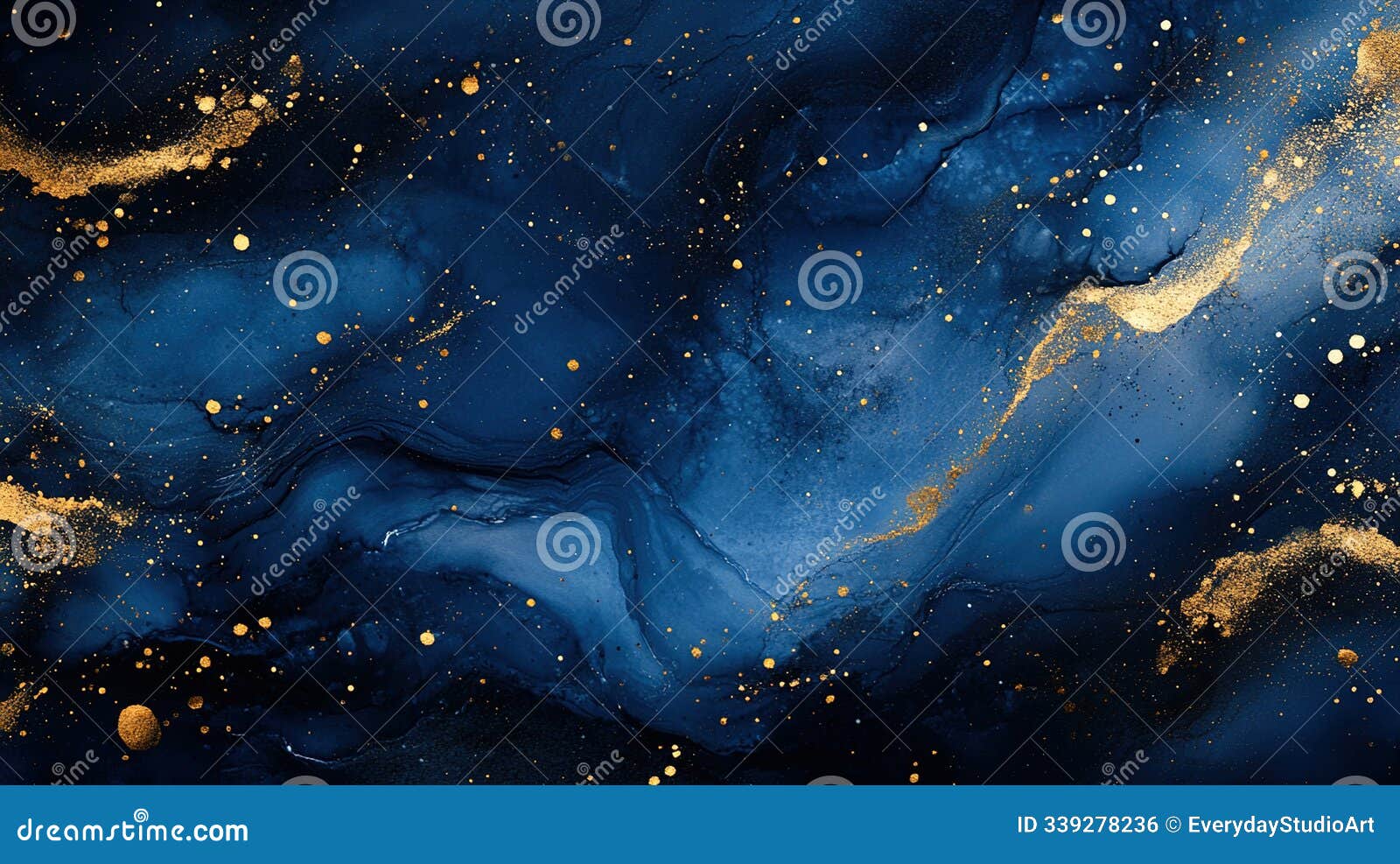 Sapphire Blue and Gold Marble Texture Background Stock Illustration ...