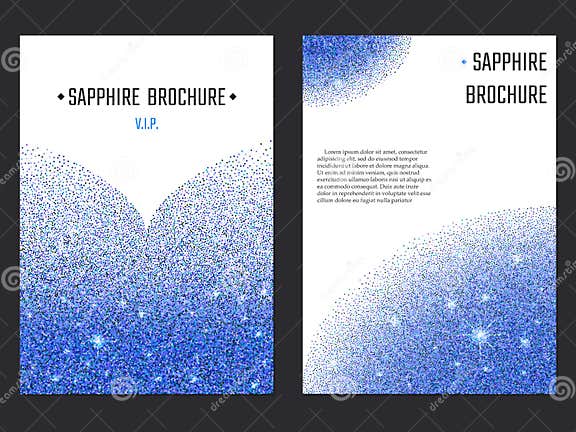 Sapphire Brochure Template ilustración del vector. Ilustración de marco ...