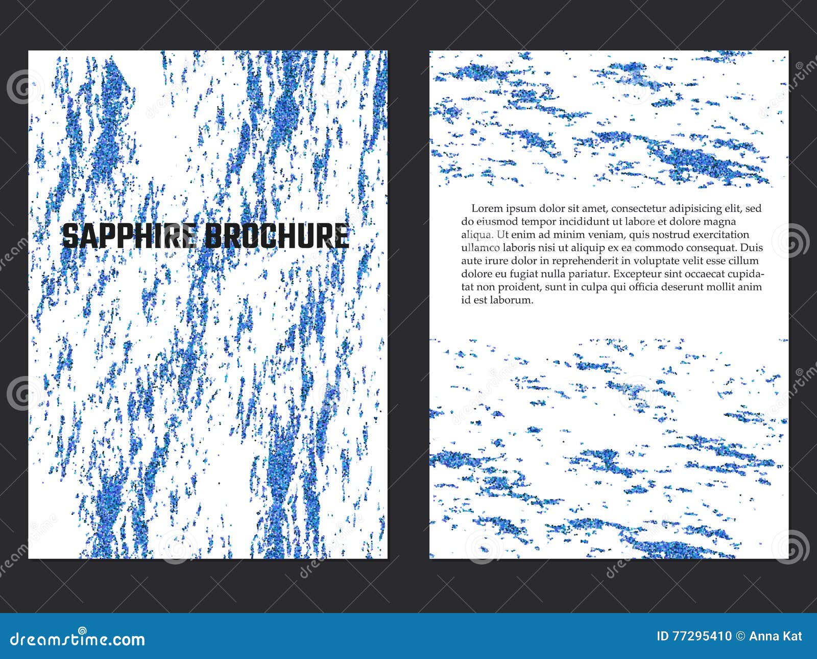 Sapphire Brochure Template ilustração do vetor. Ilustração de brilho ...
