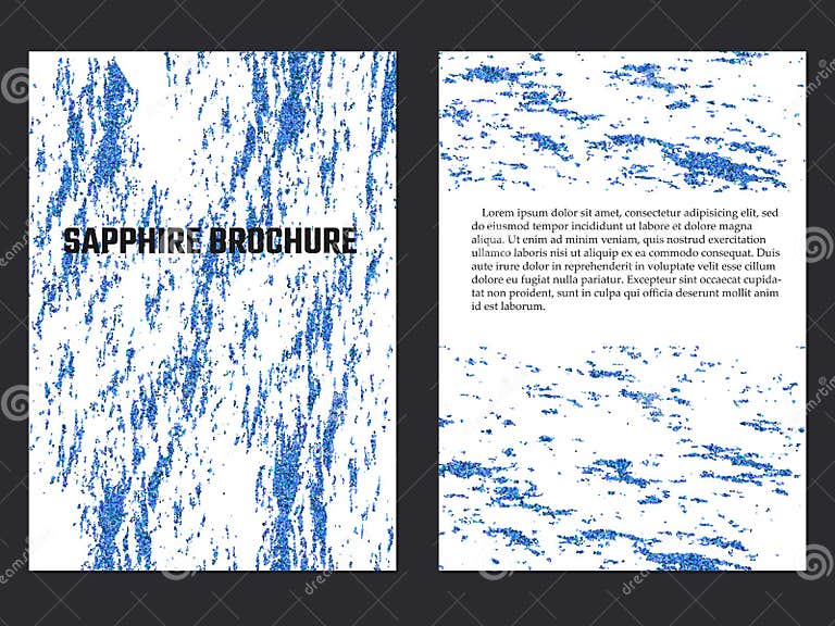 Sapphire Brochure Template ilustração do vetor. Ilustração de brilho ...