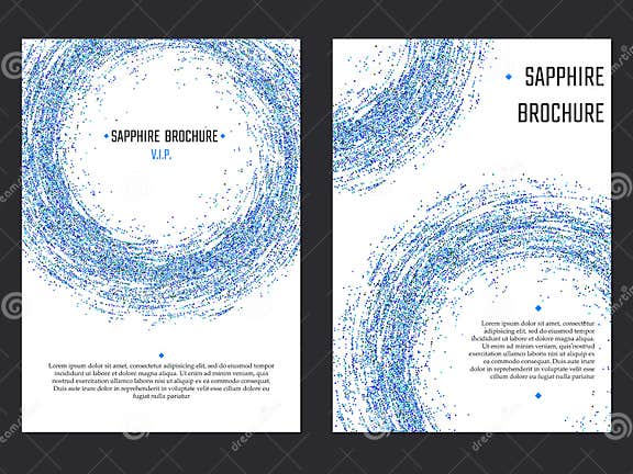 Sapphire Brochure Template ilustração do vetor. Ilustração de azul ...