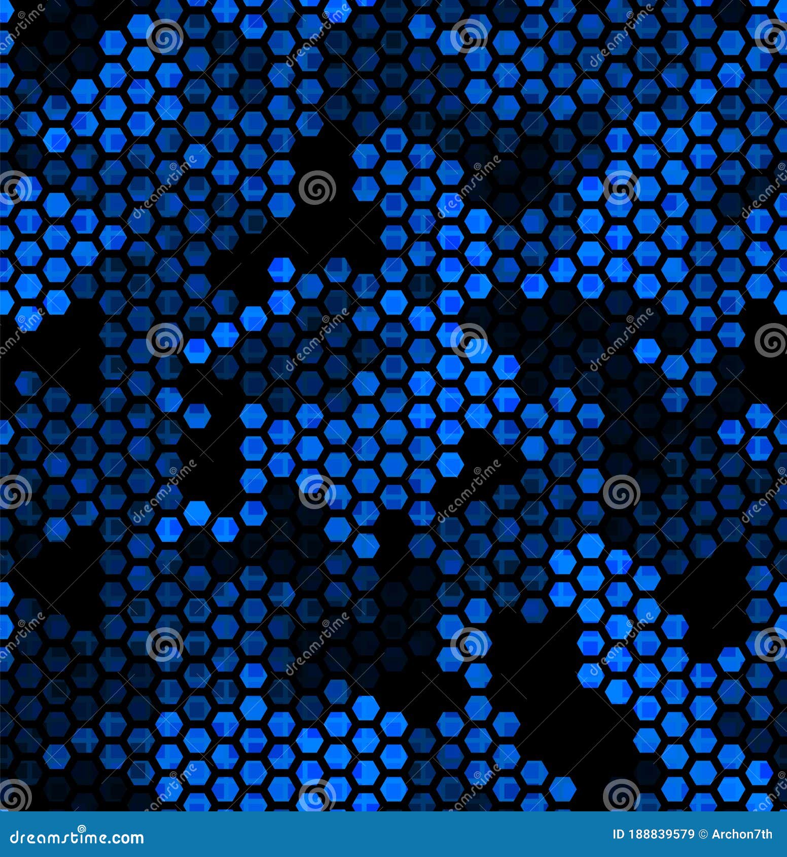 Sapphire Pattern of Hexagons and Squares. Lime, Green, Black Colors ...