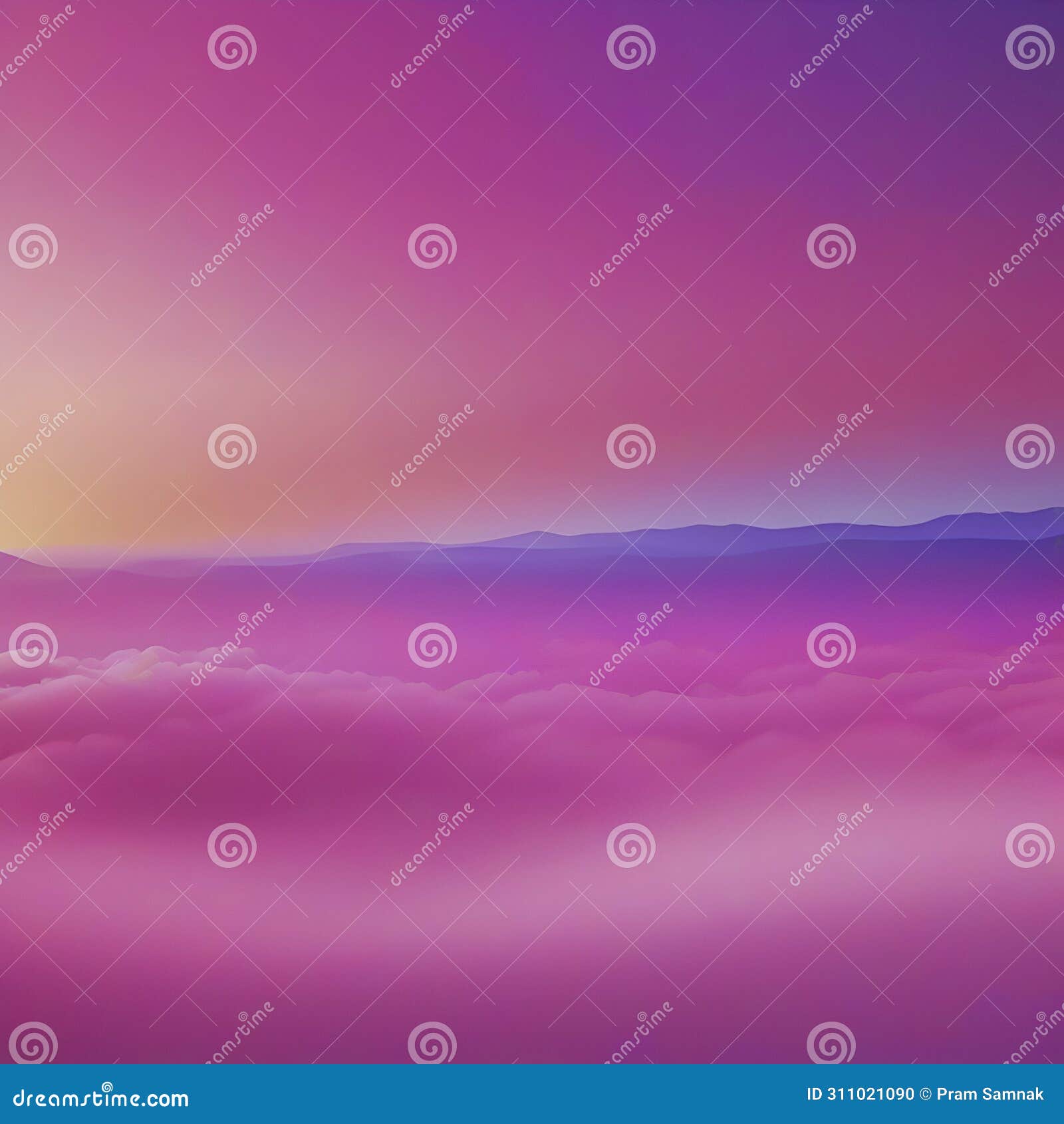 Sapphire and Pink Color Sky at Sunset, Color Gradient Background. AI ...