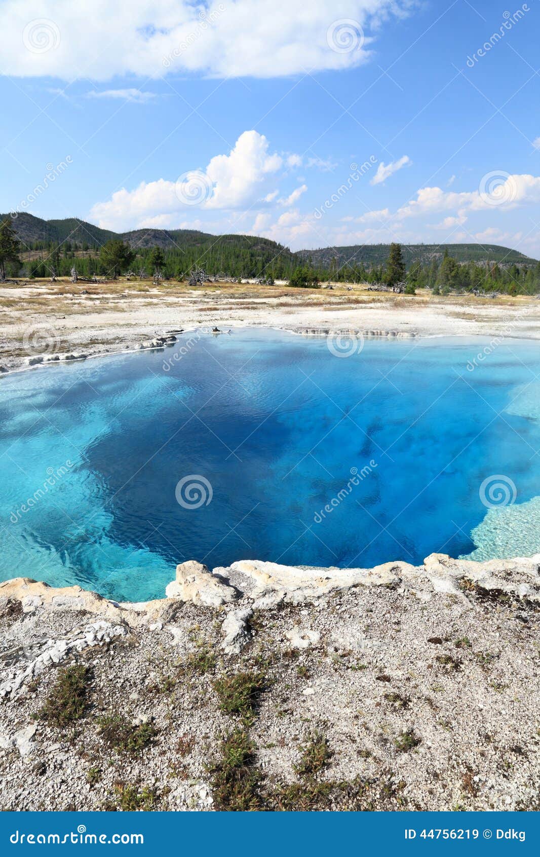 Sapphire Pool, Yellowstone stock image. Image of tourism - 44756219