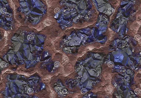 Sapphire Stones Buried Inside the Earth Stock Illustration ...