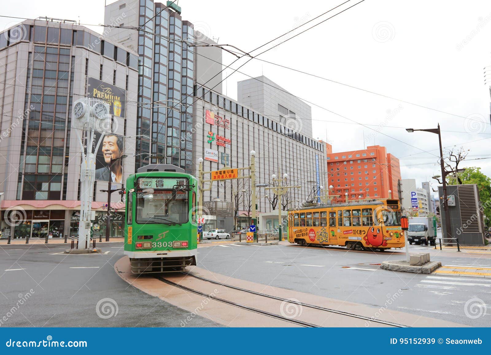 Sapporo Modern Tram at Susukino Field Crossing Editorial Stock Image ...