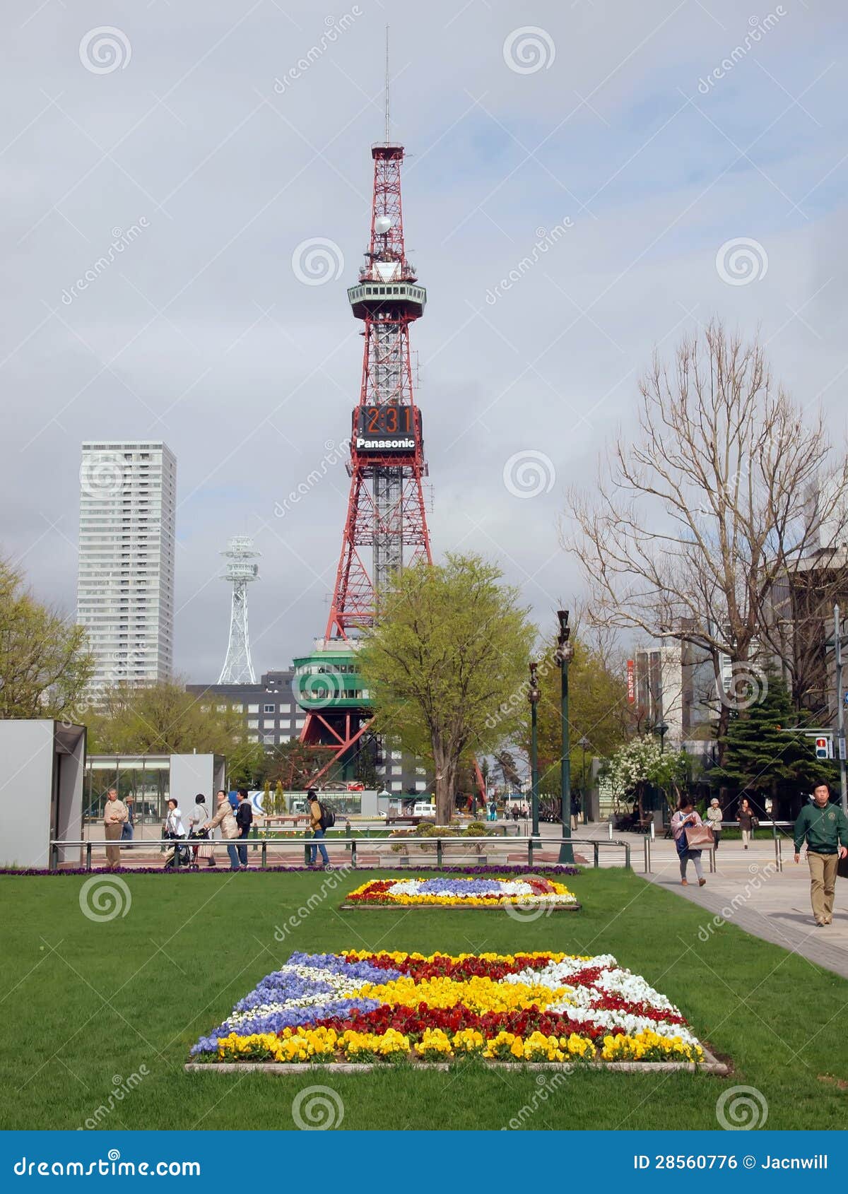 Sapporo TV Tower/Odori Park Editorial Photo - Image of hokkaido, park ...