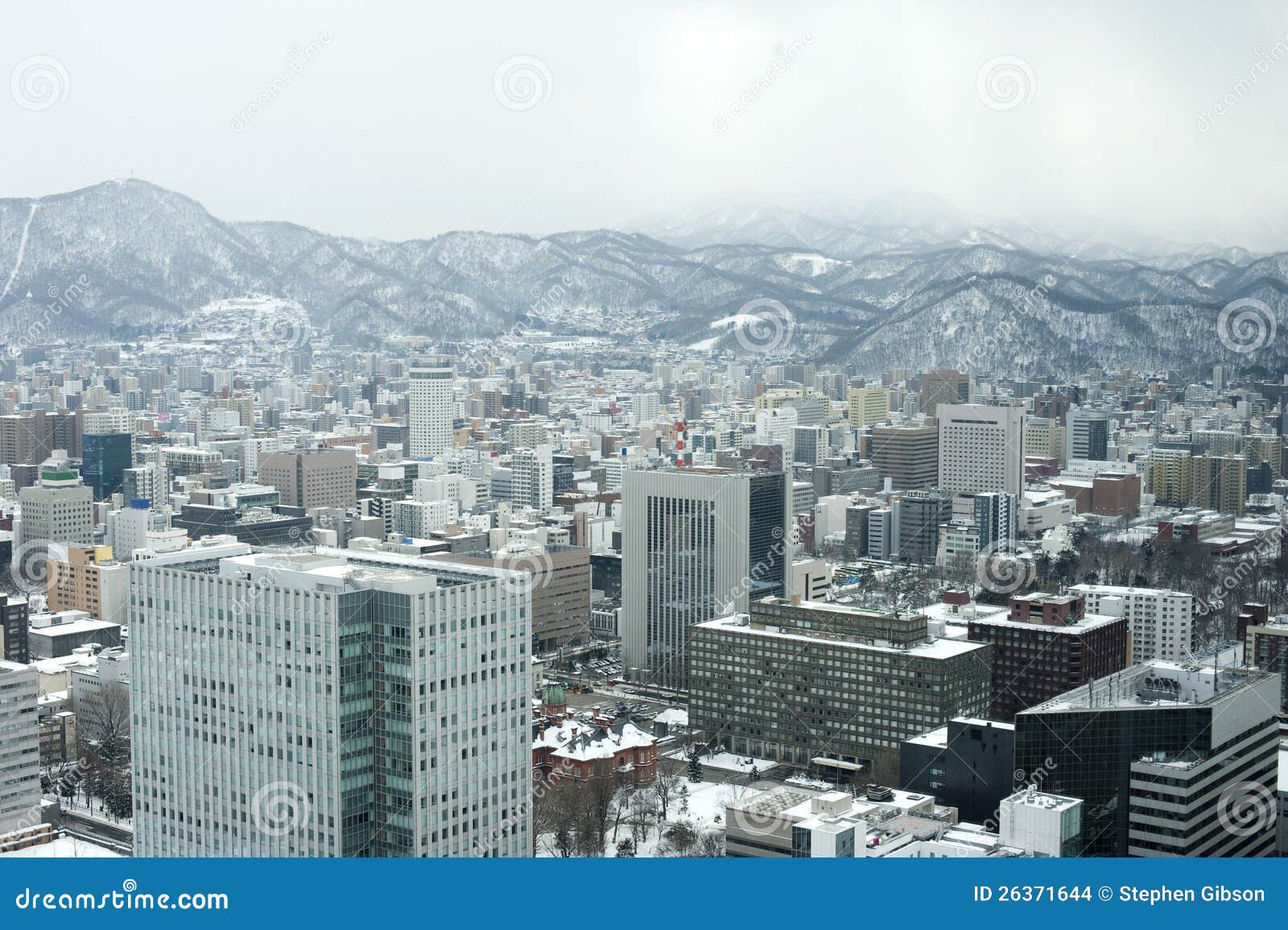 Sapporo in Winter stock photo. Image of winter, cold - 26371644