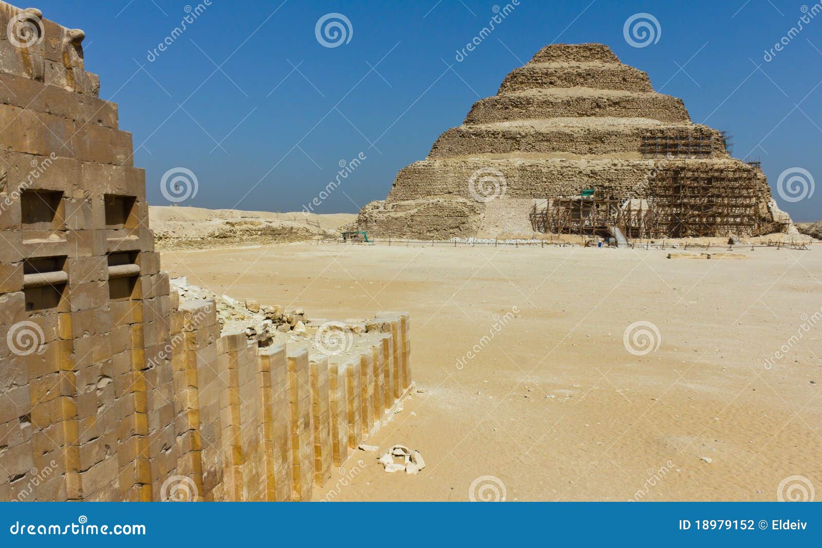Saqqara pyramid stock photo. Image of cairo, culture - 18979152