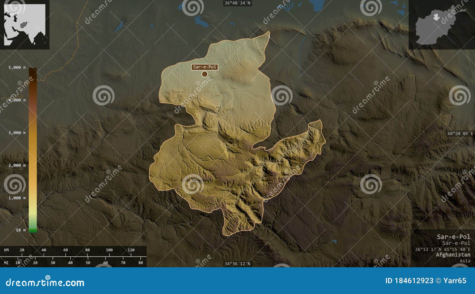 Sar-e-Pol, Afghanistan - Composition. Physical Stock Illustration ...