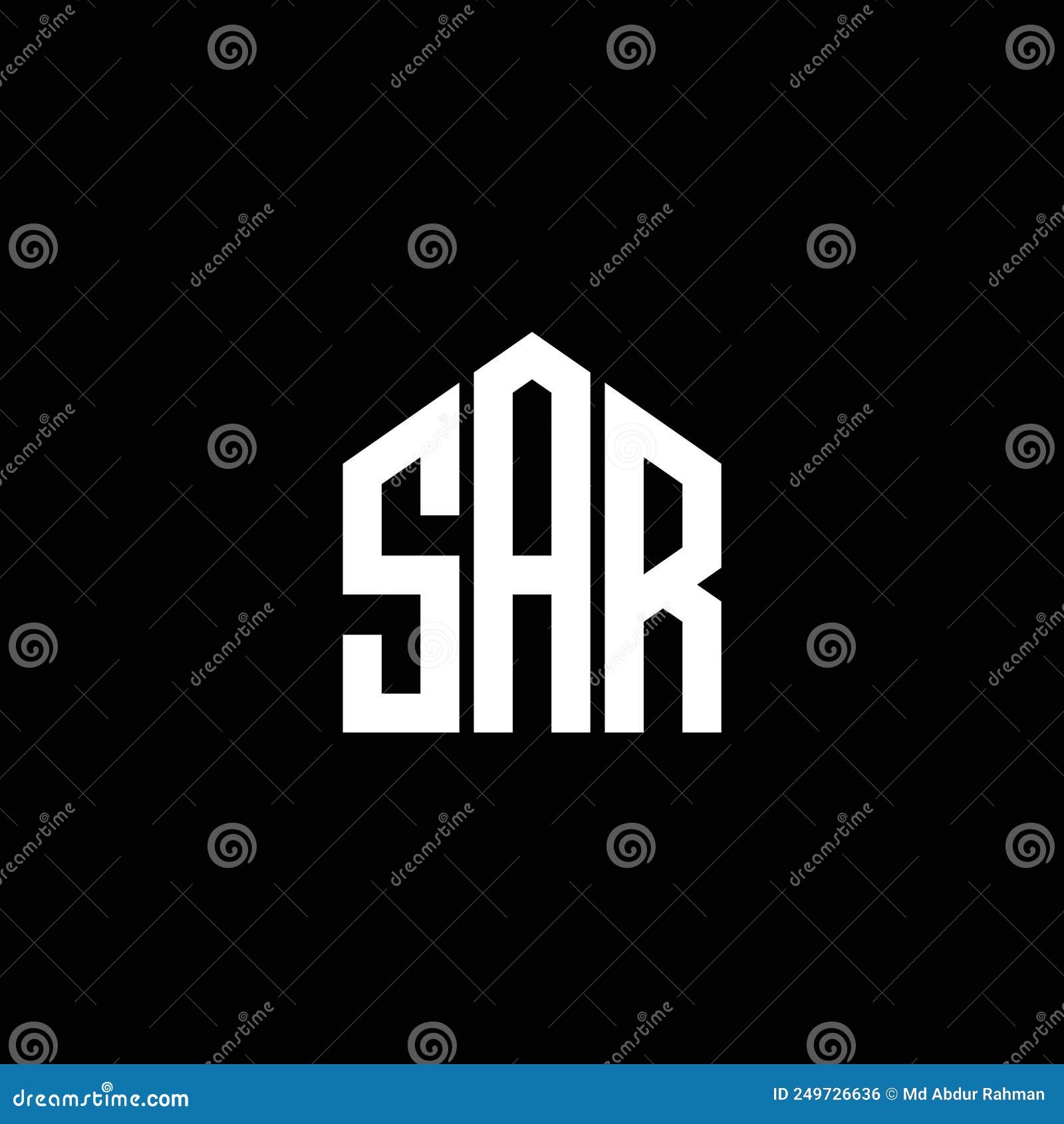 SAR Letter Logo Design On BLACK Background. SAR Creative Initials ...