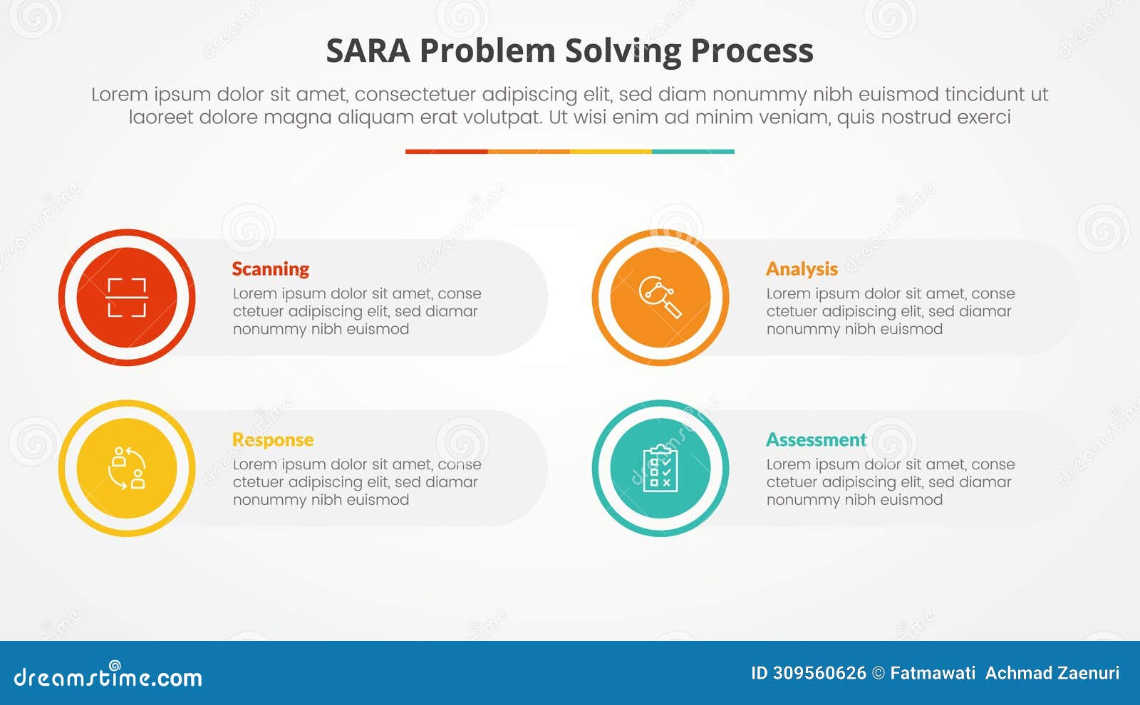 SARA Model Problem Solving Infographic Concept For Slide Presentation ...