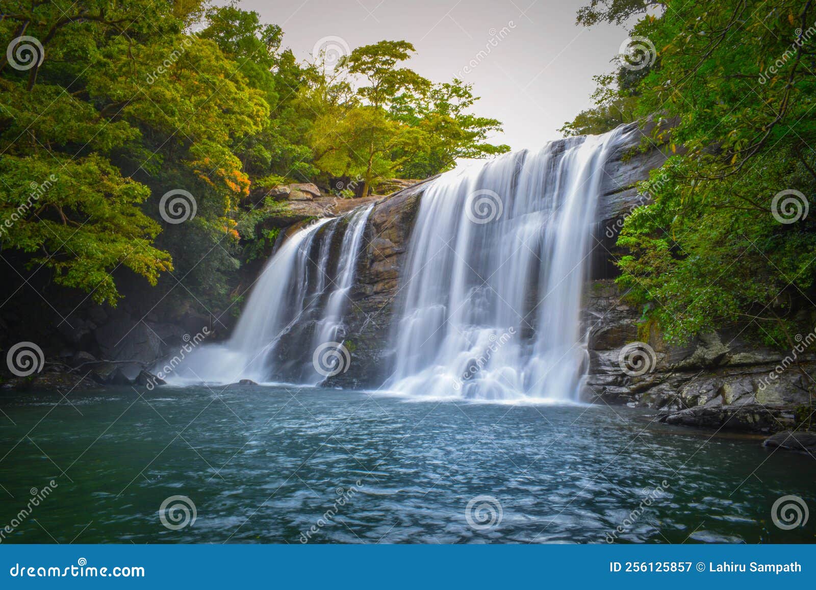Sarah Ella Waterfall in Very Beautiful Mountain Range Stock Image ...