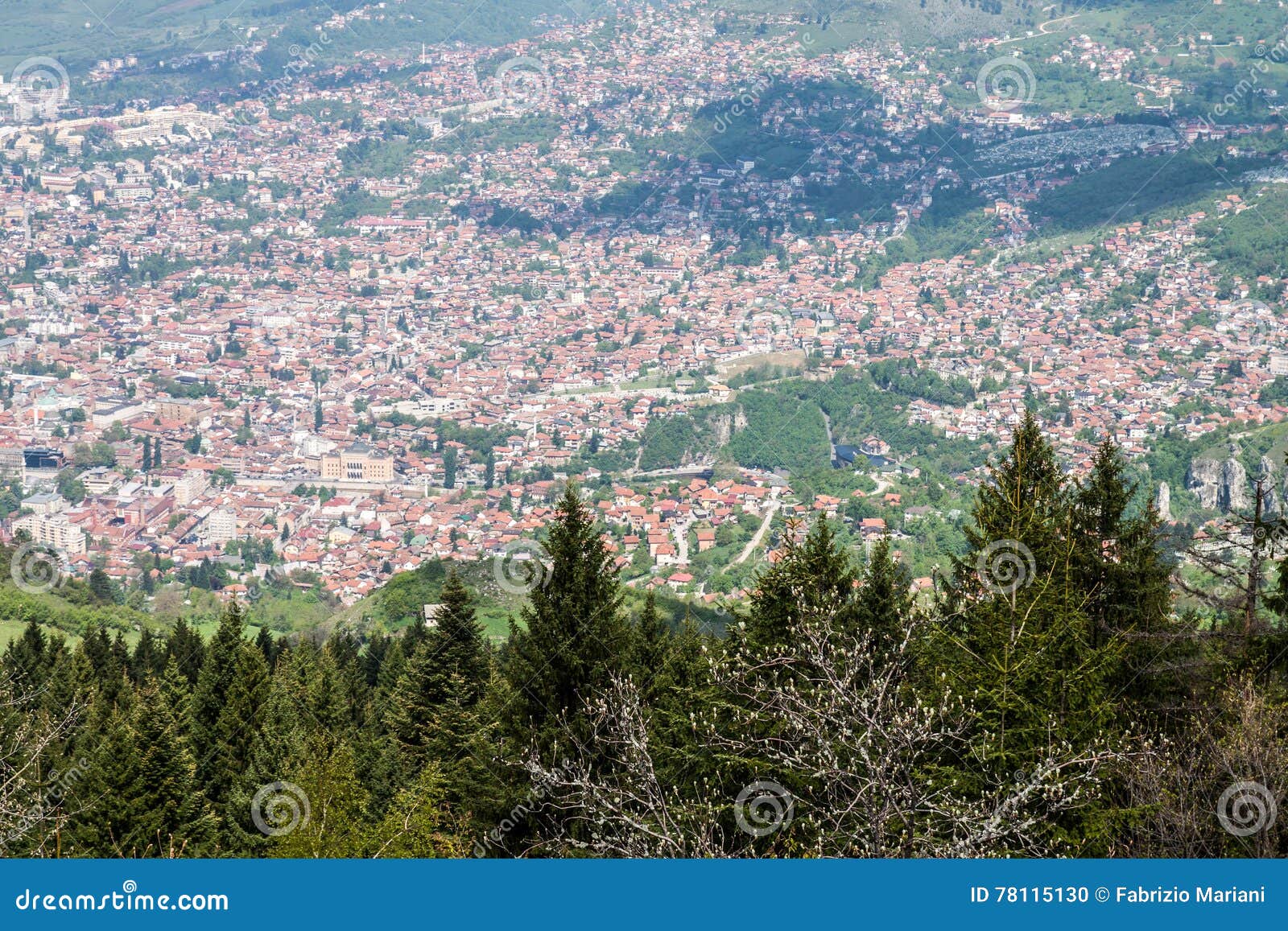 Sarajevo view stock photo. Image of building, bosnian - 78115130