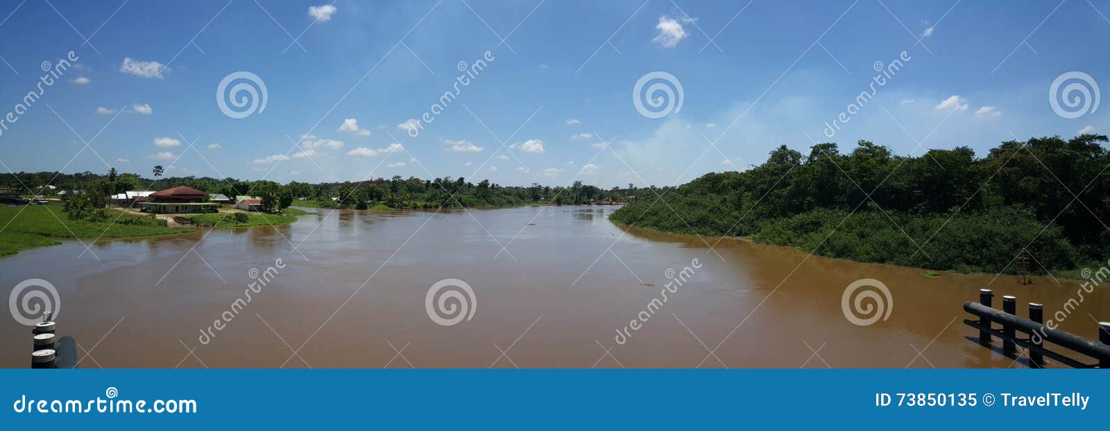 Saramacca Rivier Panorama stock image. Image of rivier - 73850135