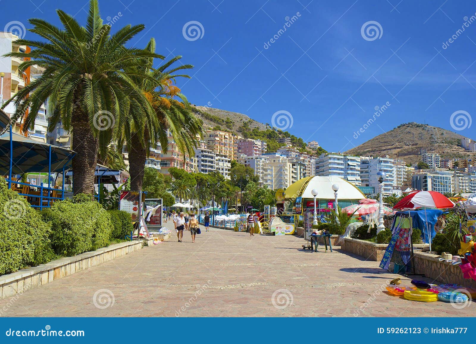 Saranda, Albania editorial stock photo. Image of seafront - 59262123
