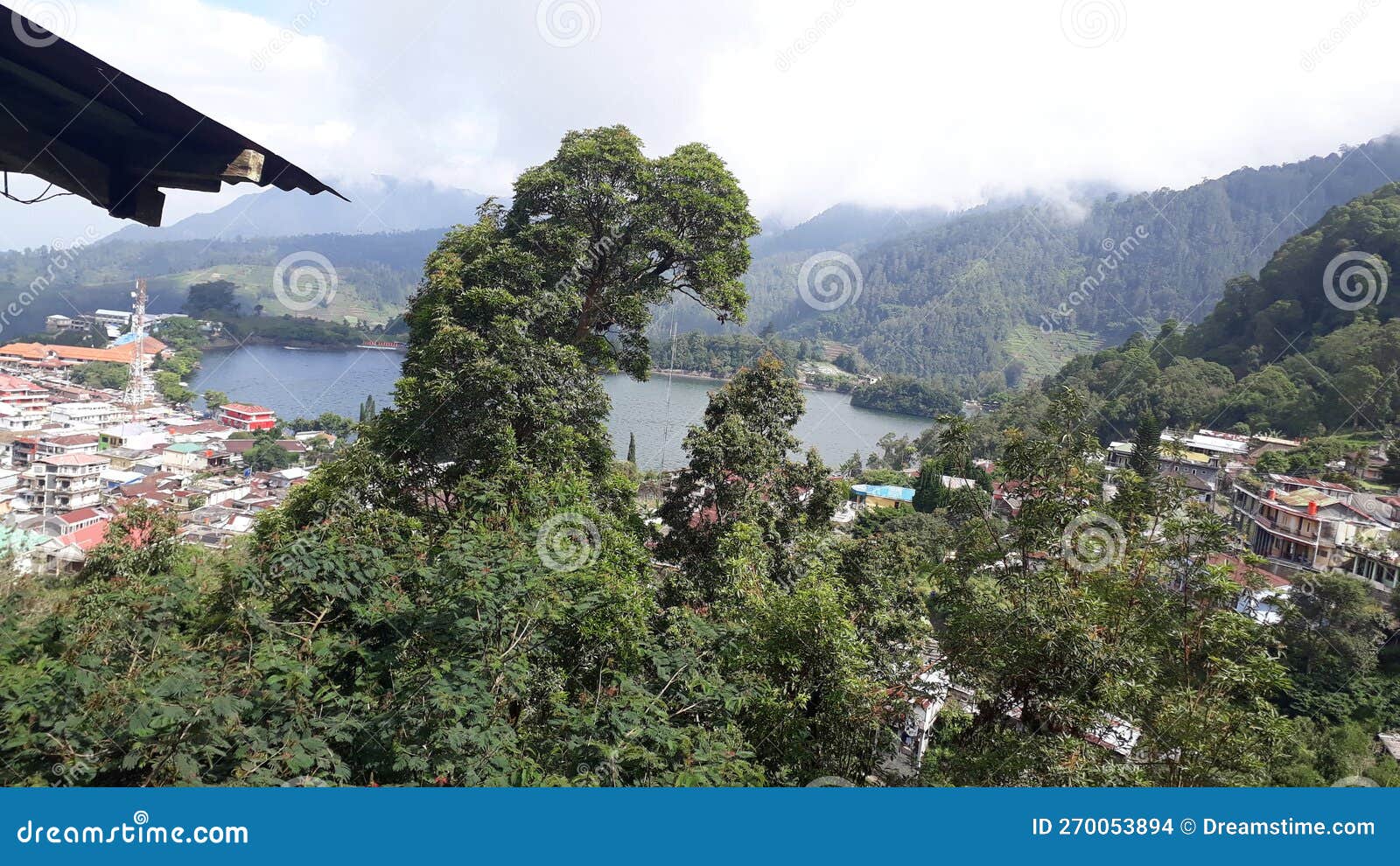 Sarangan Lake View in Lawu Mountain Stock Photo - Image of view, lawu ...