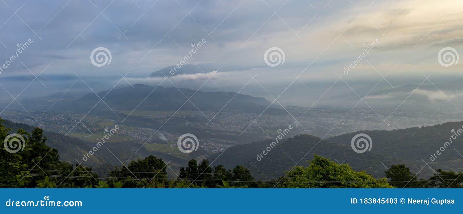 Sarangkot Sunrise View Point Stock Image - Image of blue, peak: 183845403