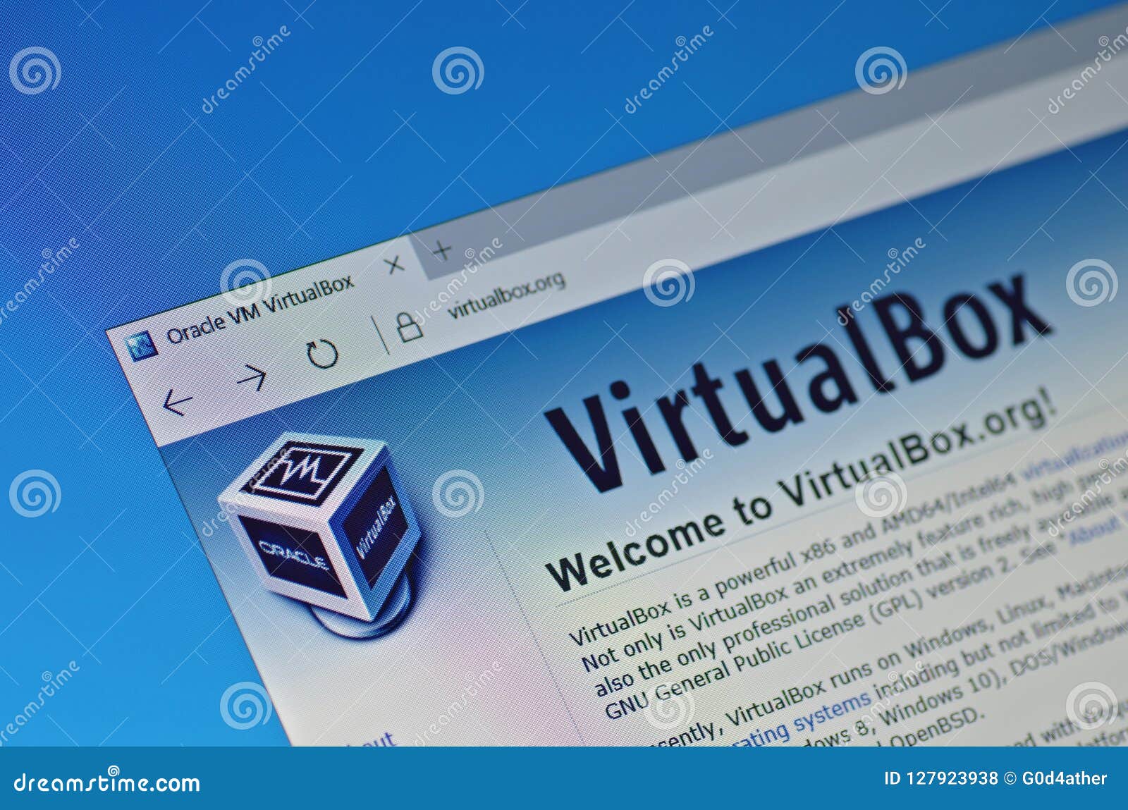 VirtualBox editorial stock photo. Image of editorial - 127923938
