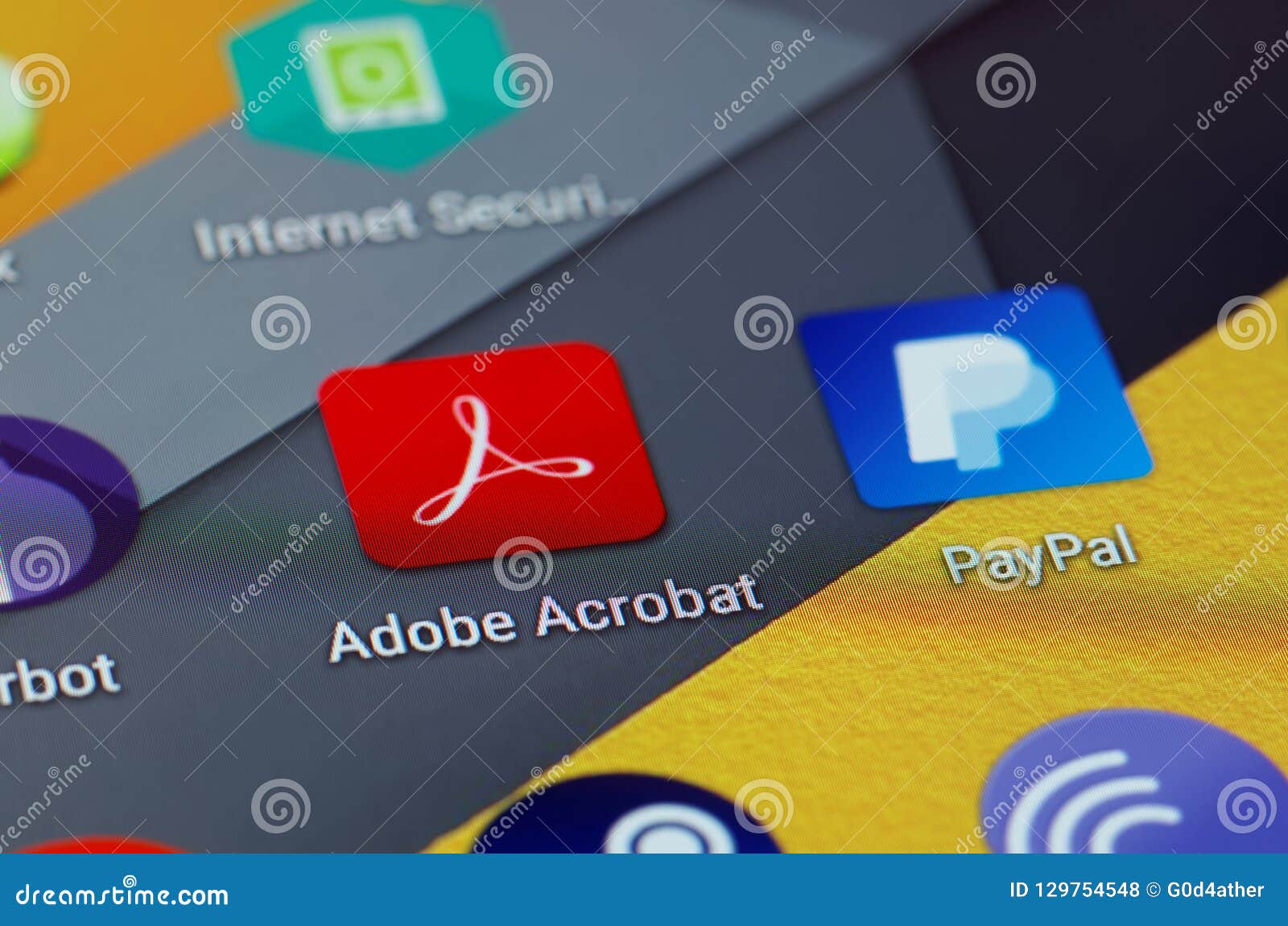 Adobe Acrobat editorial stock photo. Image of screen - 129754548