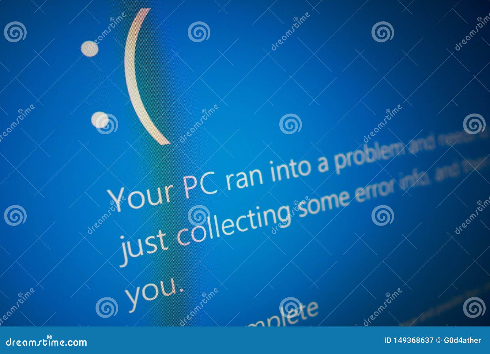 Windows blue screen editorial photography. Image of blue - 149368637
