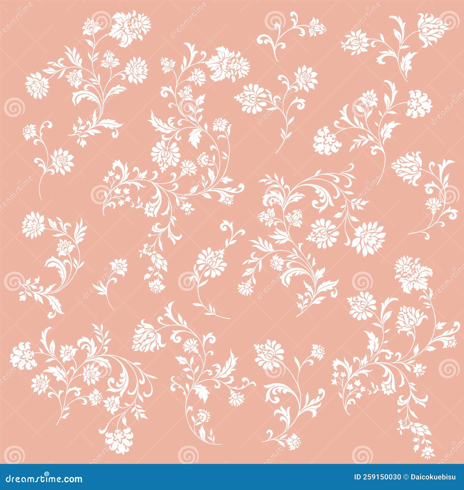 Materials for Composing the Sarasa Pattern, Stock Vector - Illustration ...