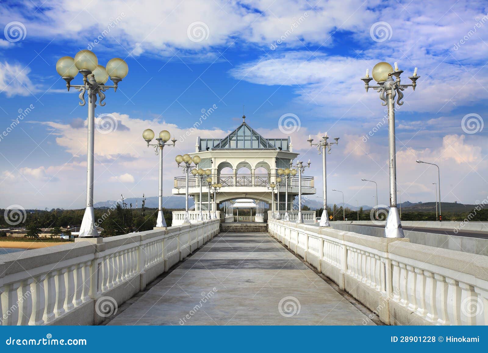 Sarasin Bridge stock photo. Image of street, view, asia - 28901228