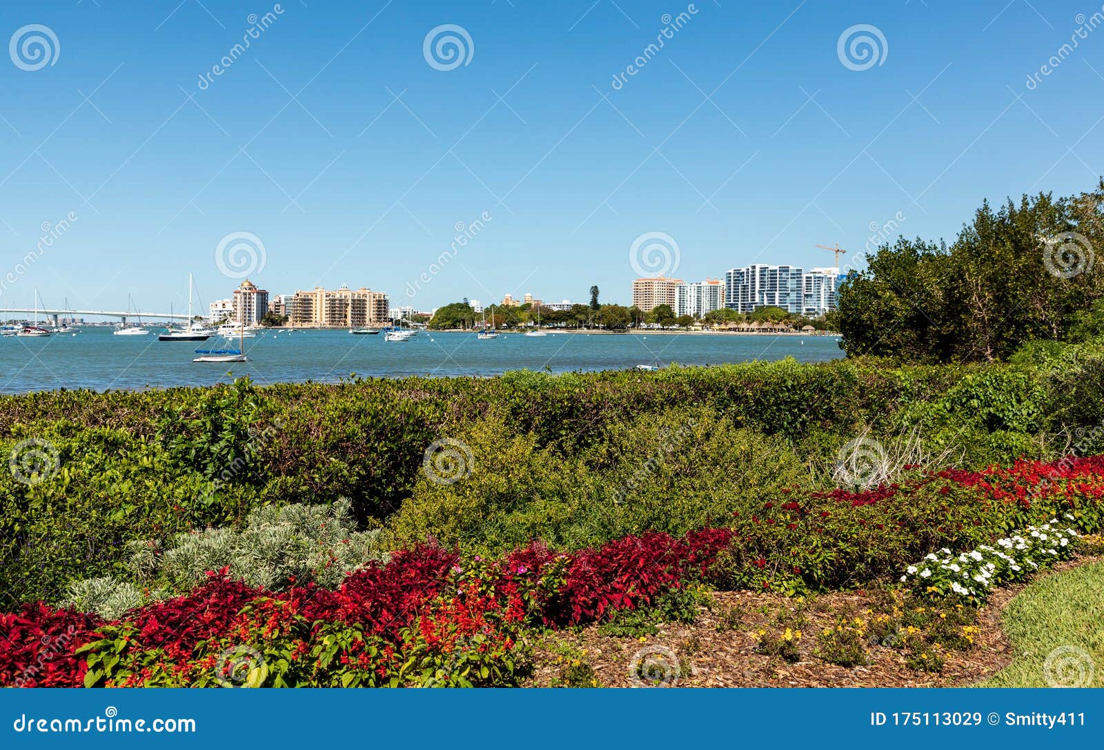 Sarasota Bay with the John Ringling Causeway Bridge in the Background ...