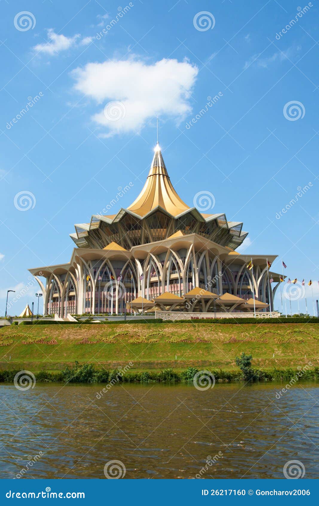 DUN Building in Kuching, Borneo, Malaysia Stock Photo - Image of ...