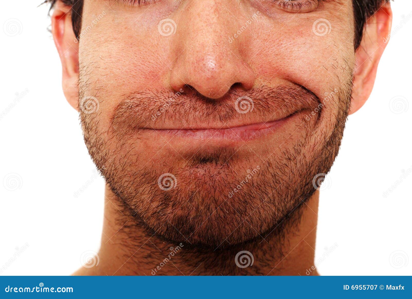 Sarcastic Facial Expression Stock Image - Image of mouth, shave: 6955707
