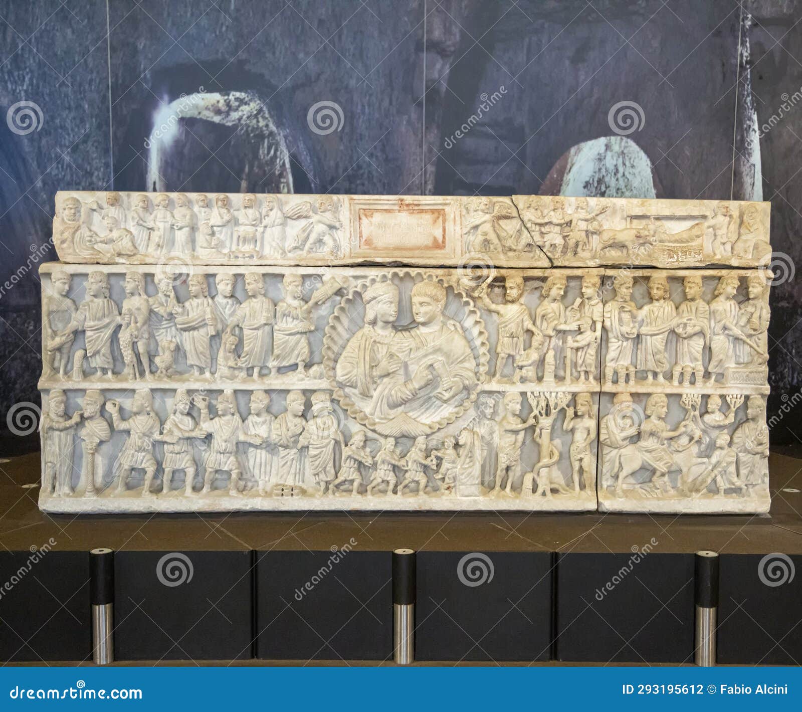 Sarcophagus of Adelphia in Syracuse Museum Editorial Photography ...