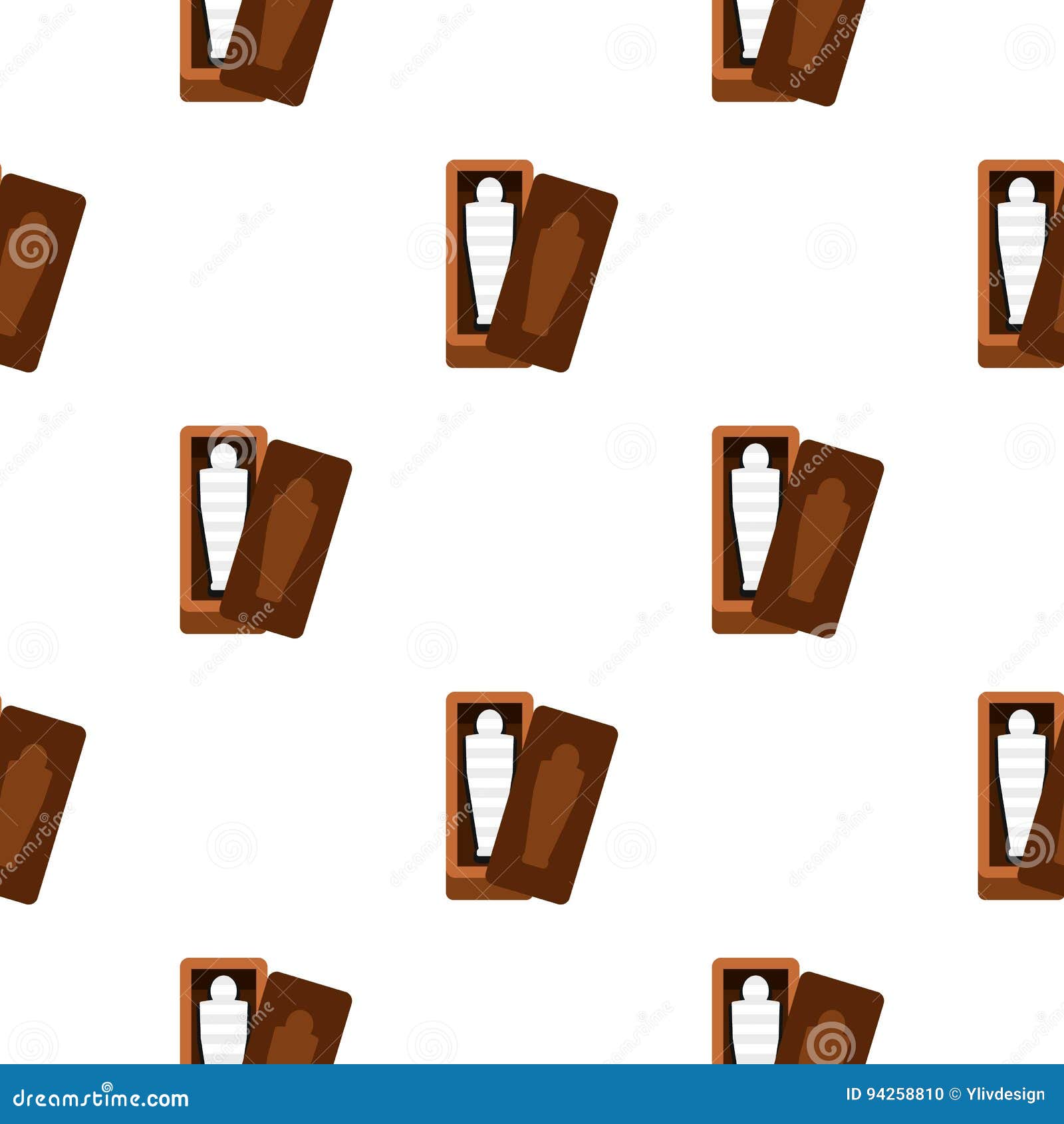 Sarcophagus Of An Egyptian Mummy Pattern Seamless Stock Vector ...