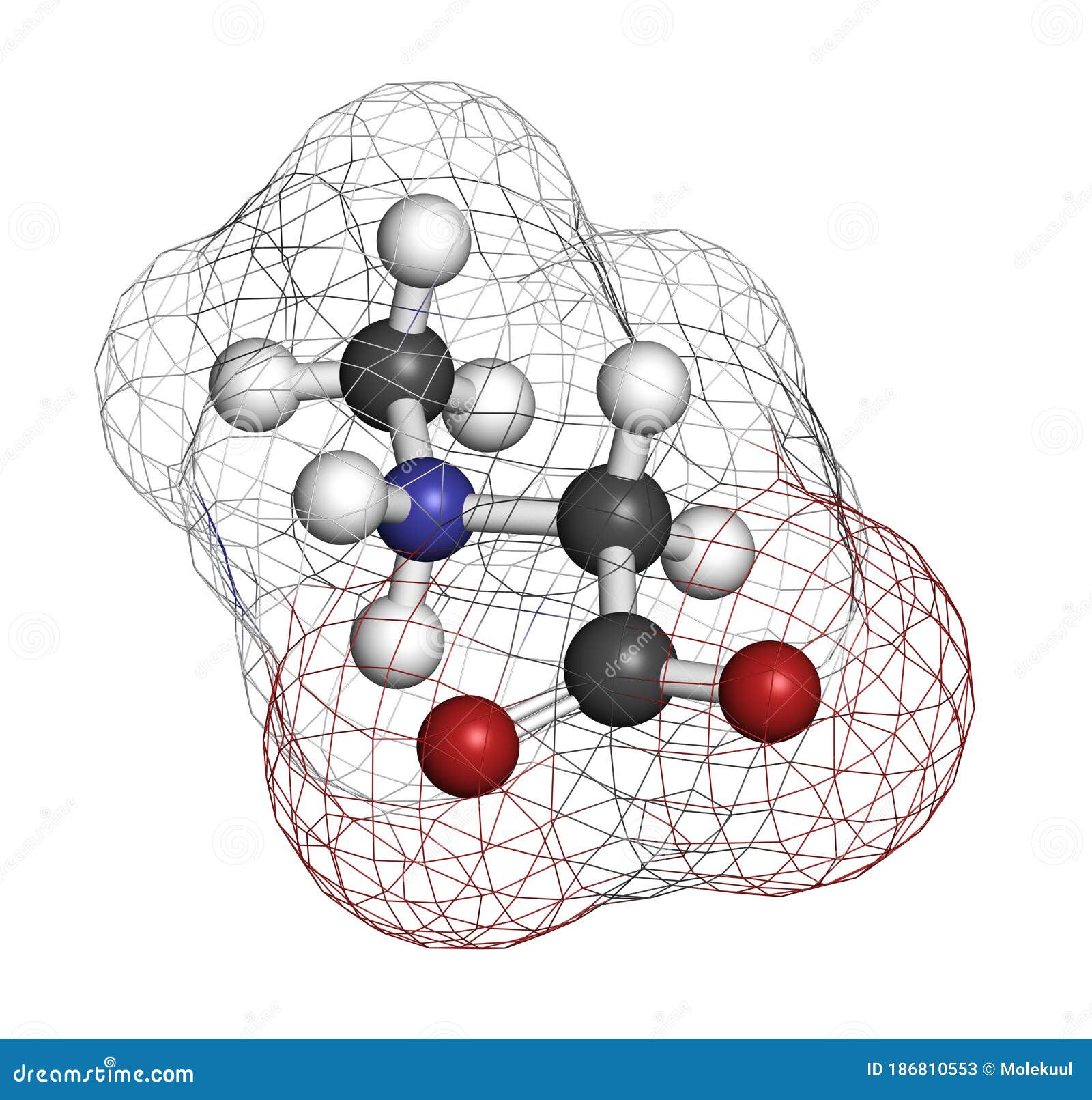 Sarcosine N-methylglycine Molecule. Stylized 2D Renderings And ...