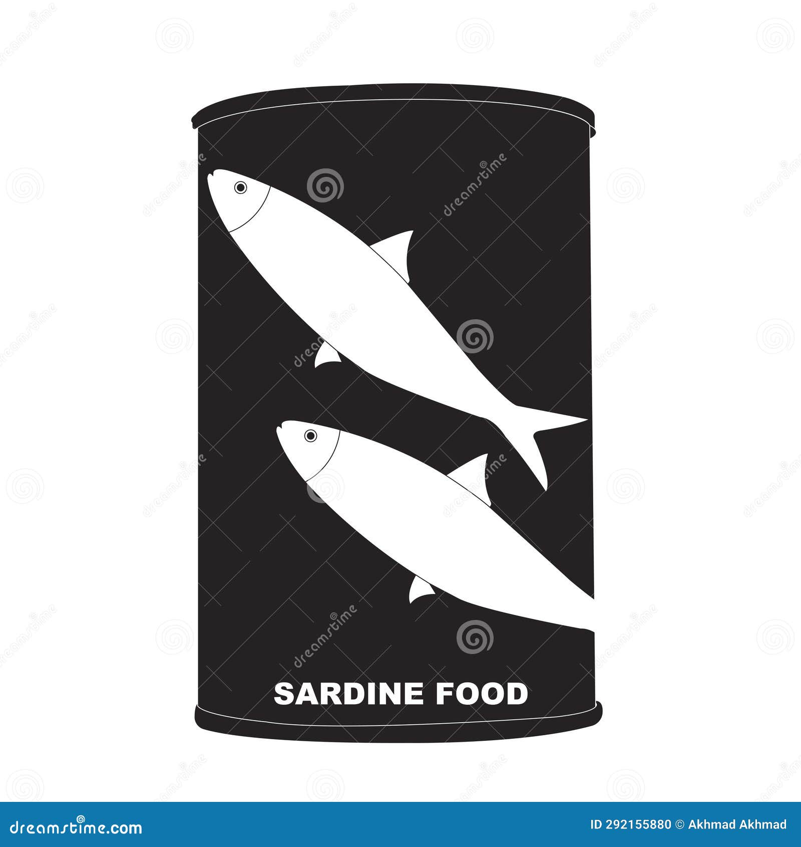 Sardines, canned fish icon stock illustration. Illustration of label ...