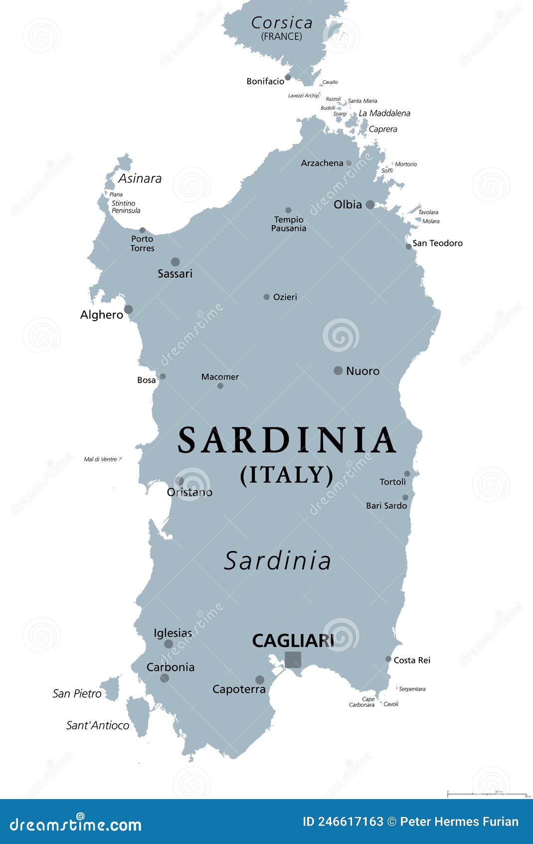 Sardinia Map