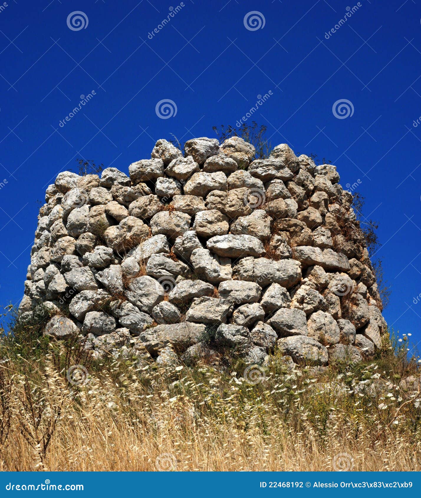 Sardinian nuraghe stock photo. Image of stones, area - 22468192