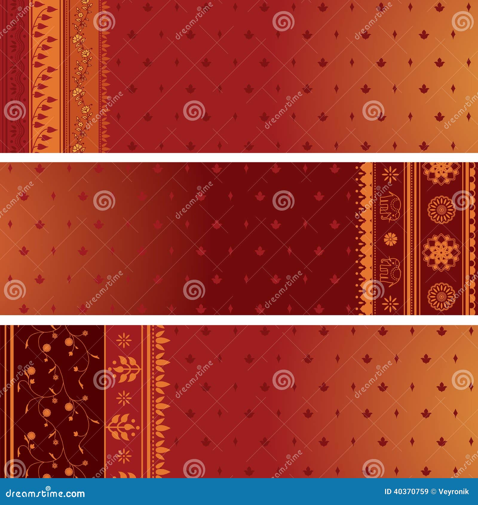 Saree banners stock vector. Illustration of floral, hinduism - 40370759
