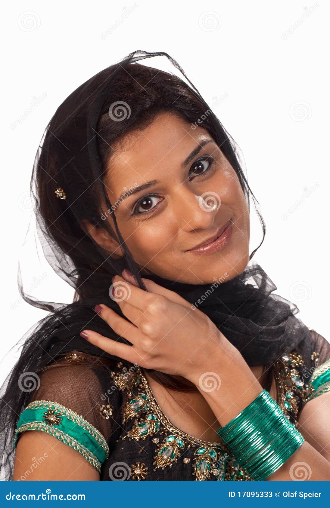 Sari stock image. Image of girl, embroidered, muslim - 17095333