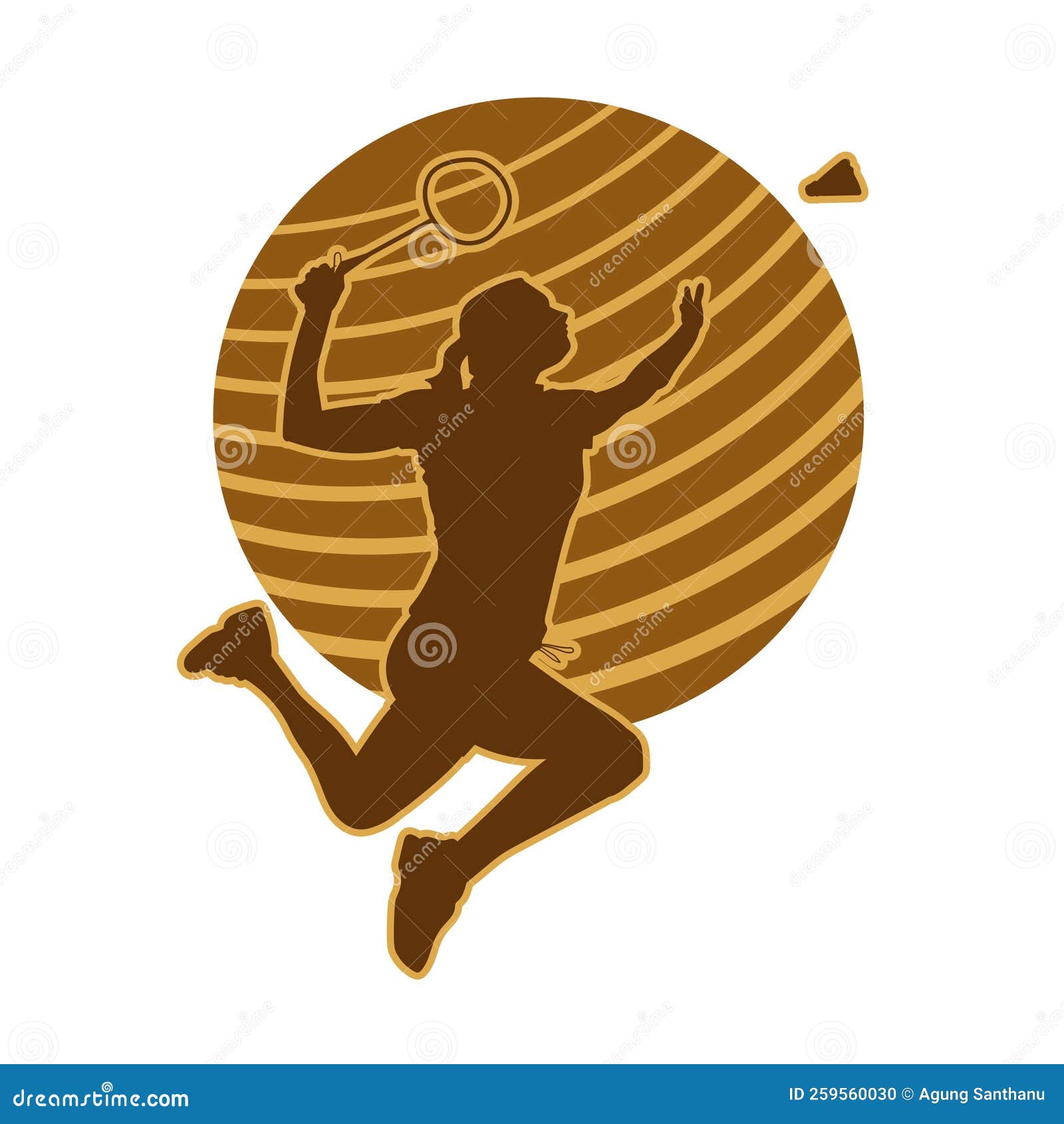 Female Jump Smash. Badminton Player Vector Silhouette Stock Vector ...