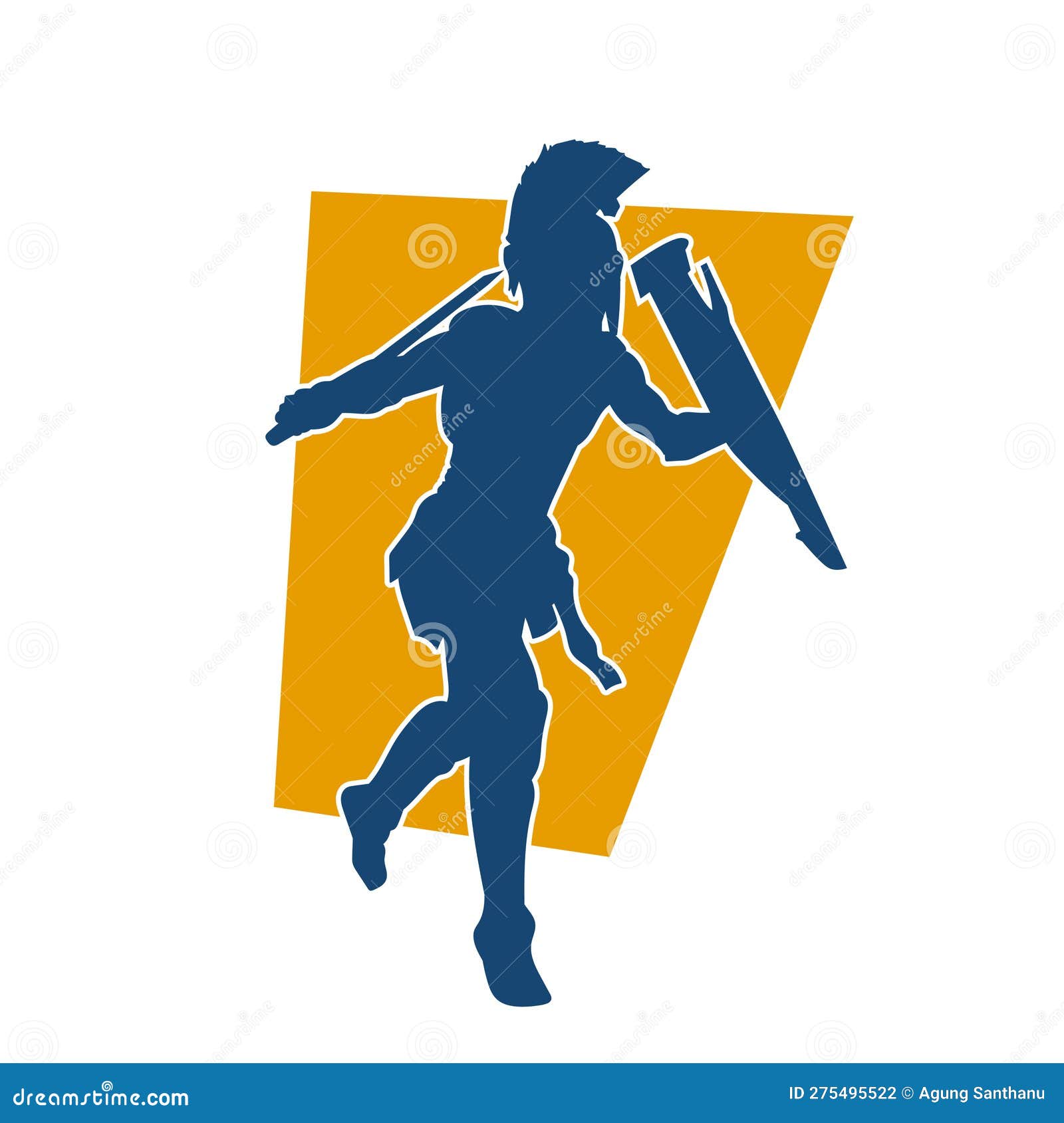 Sword Run Gladiator Composition Vector Illustration | CartoonDealer.com ...