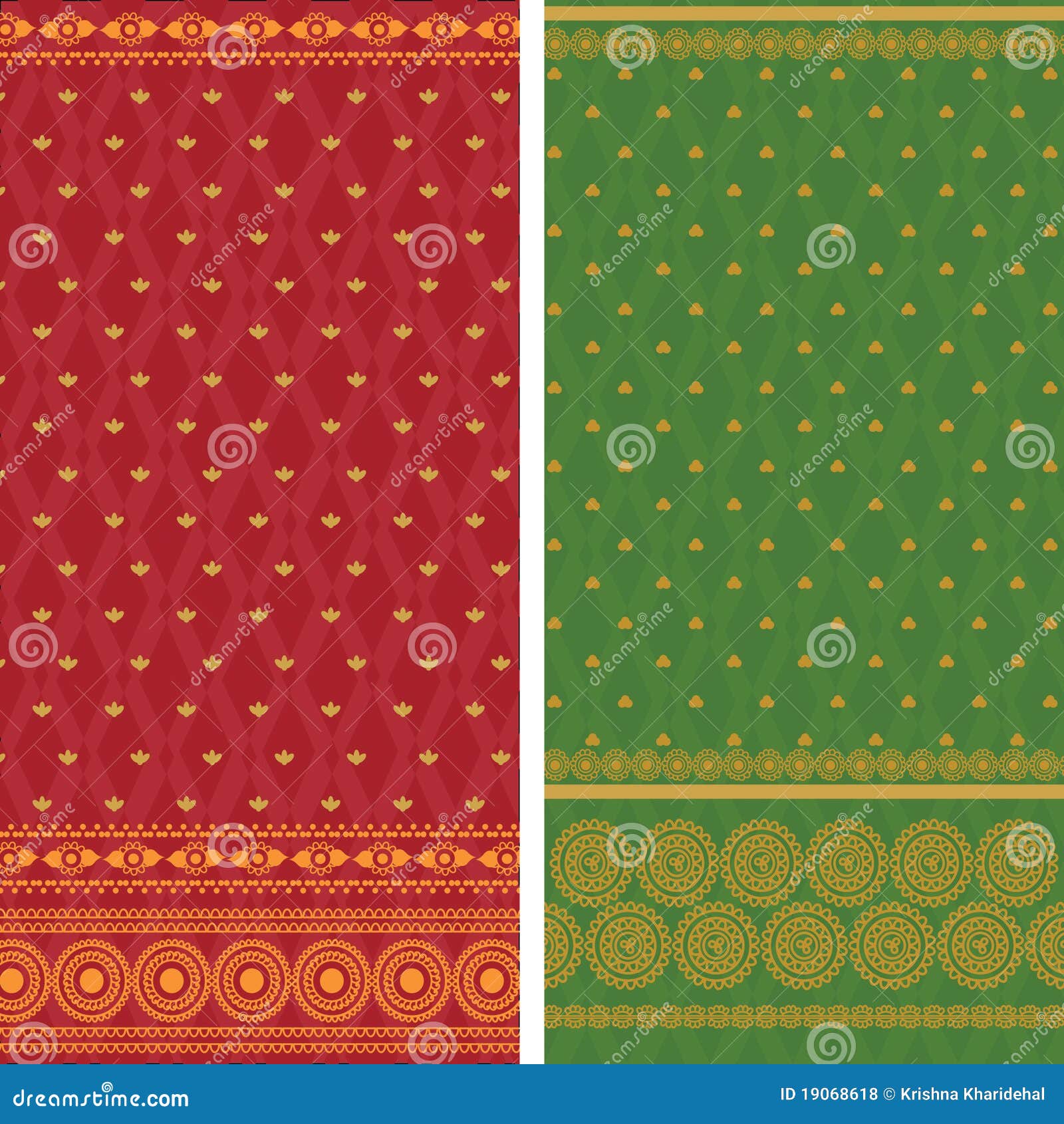 Sari Design stock vector. Illustration of india, silk - 19068618