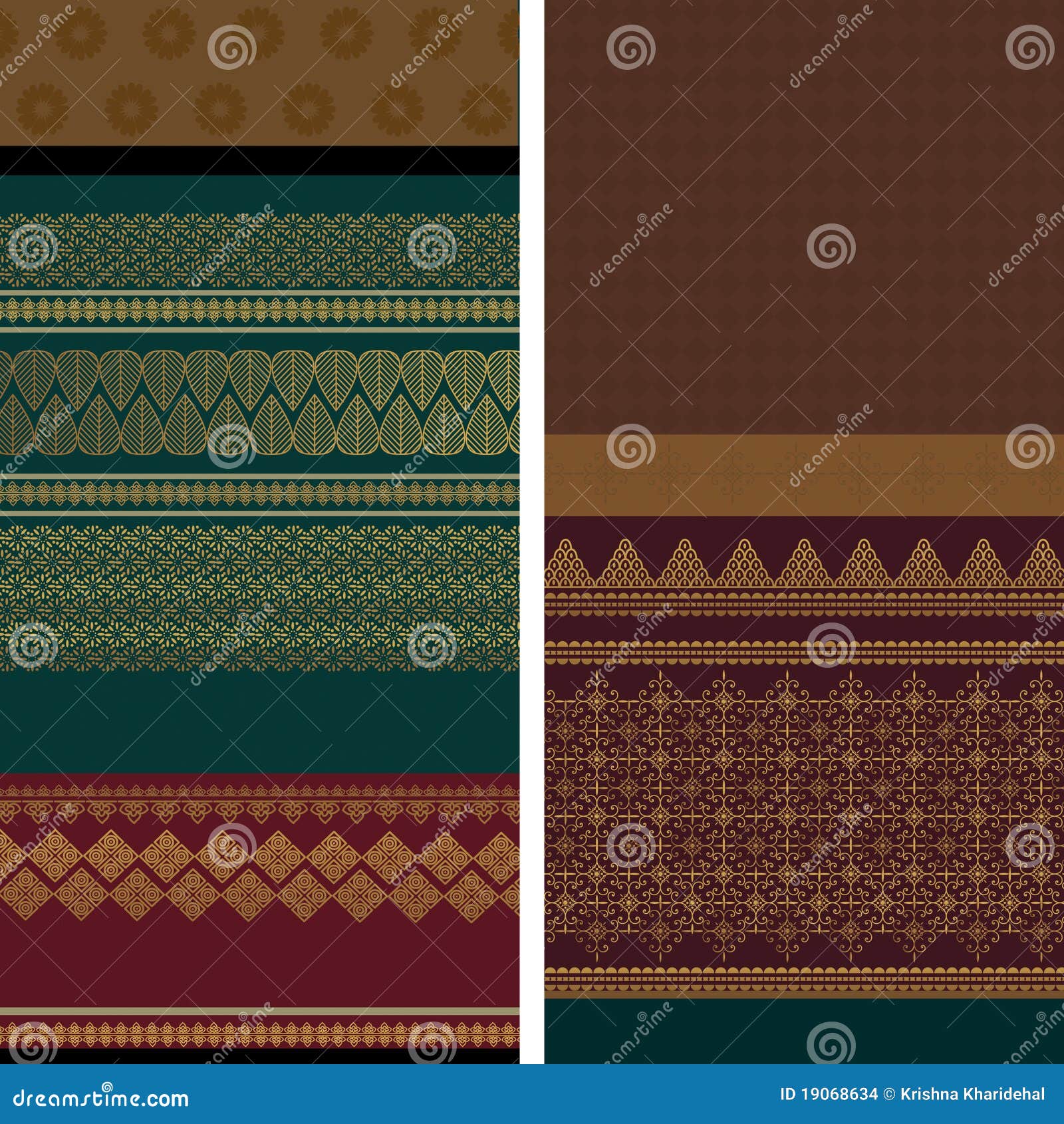 Sari Design stock vector. Illustration of decoration - 19068634