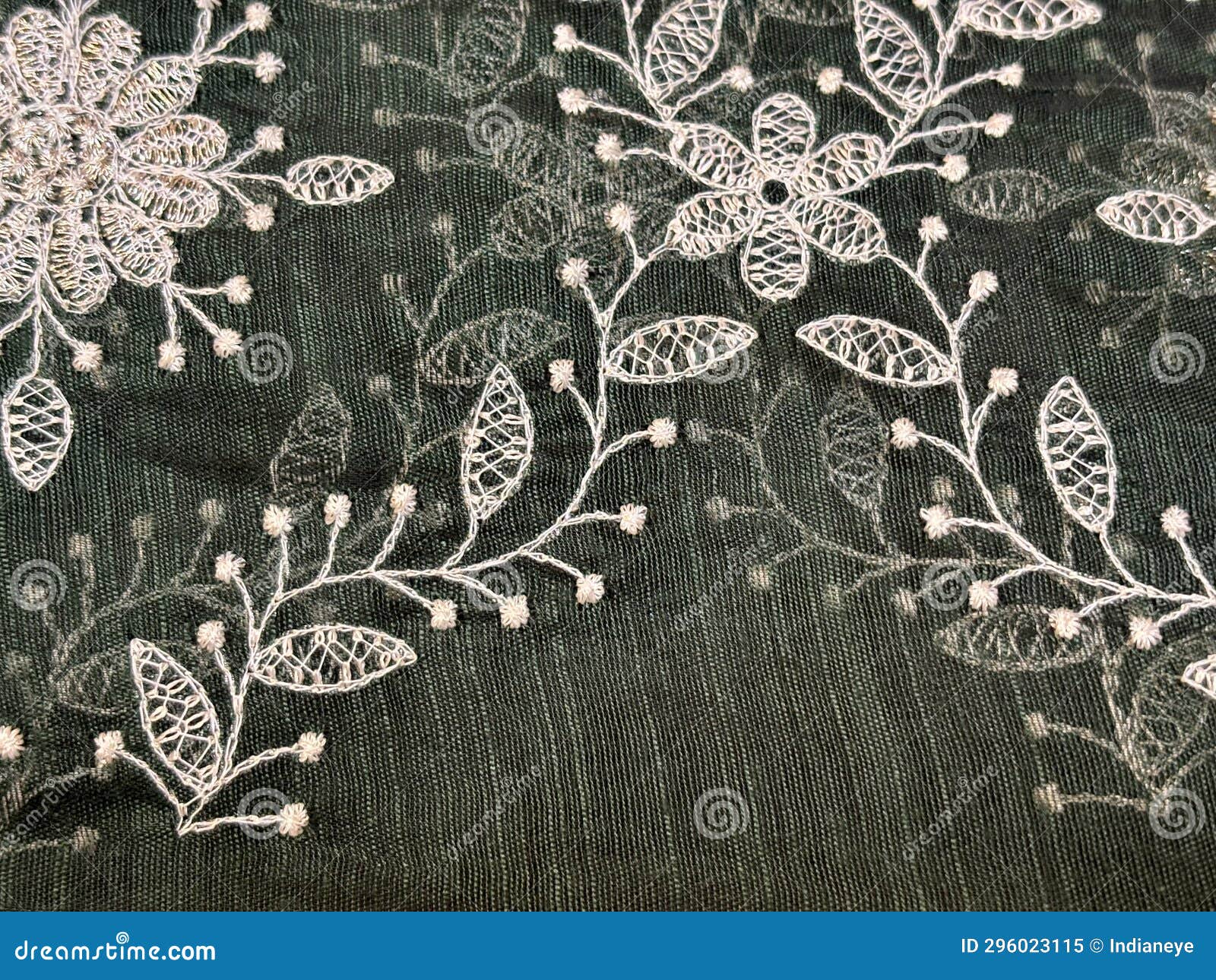 Sari fabric design closeup stock image. Image of decorative - 296023115