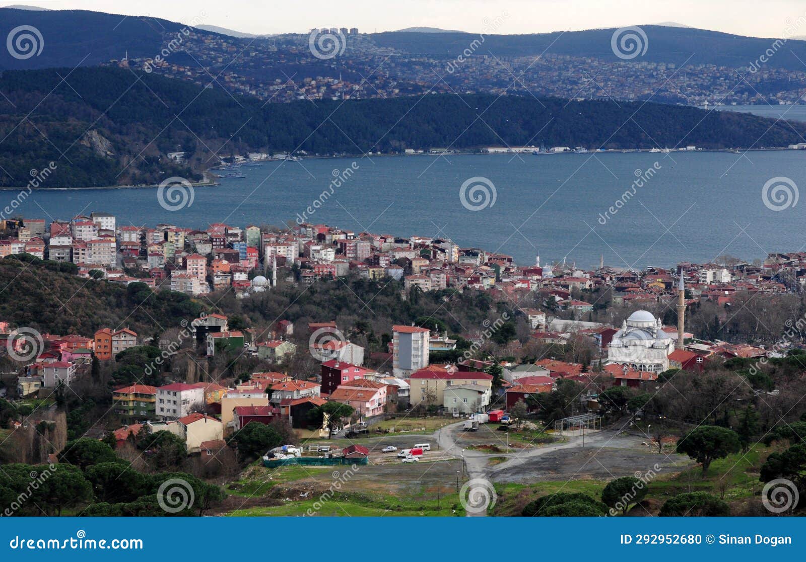 Sariyer and Bosphorus stock photo. Image of turkey, darkness - 292952680